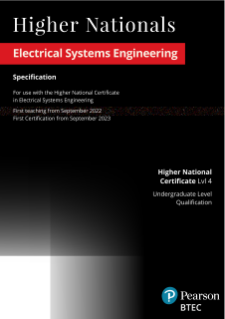 Electrical Systems Engineering (2022) | BTEC Higher Nationals | Pearson ...