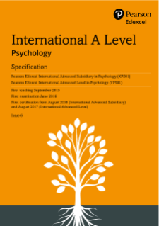 International Advanced Levels Psychology (2015) | Pearson qualifications