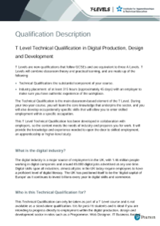 Digital Production, Design and Development | Pearson qualifications